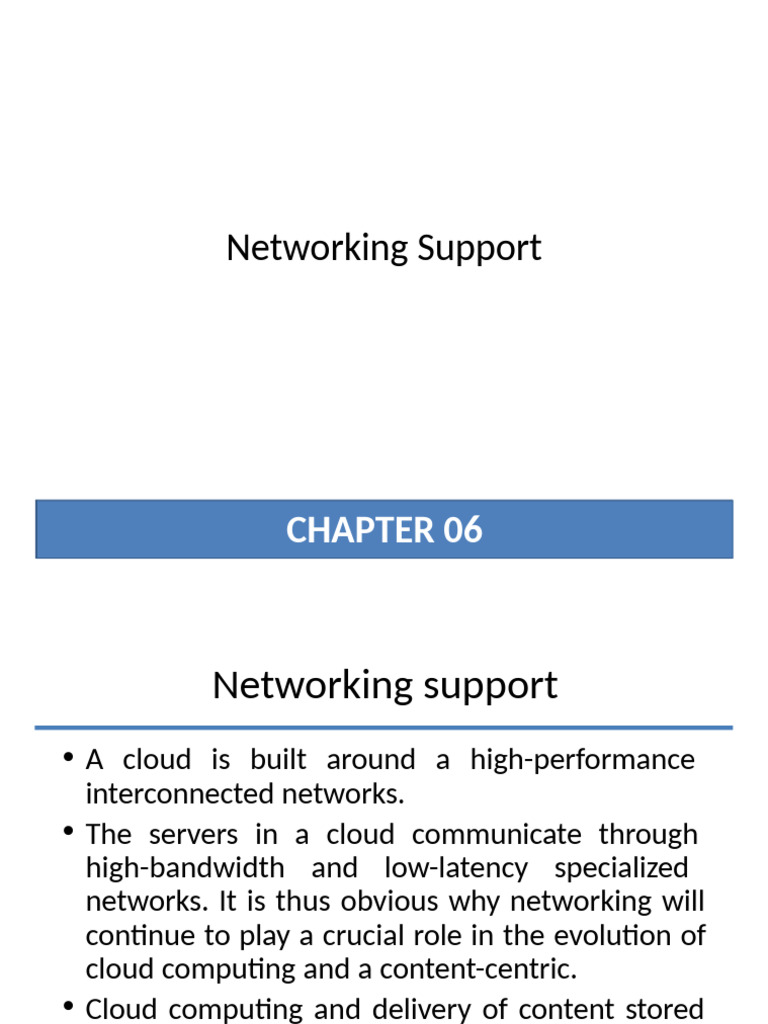 Chapter 6-Networking Support - Seeri | PDF