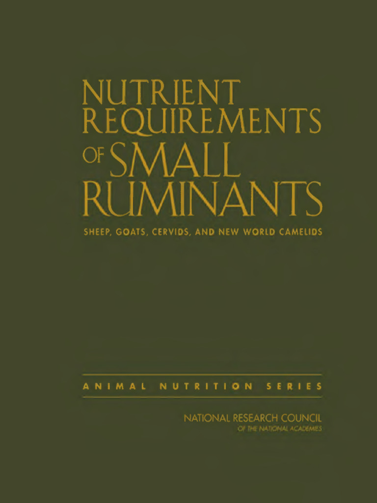 NRC 2007 of Small Ruminants Sheep and Goat - 1 | PDF