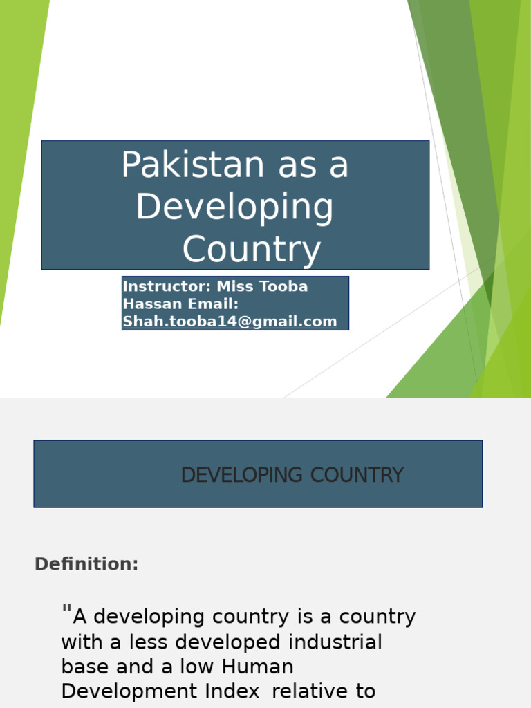 Pak As Developing Country 01 | PDF