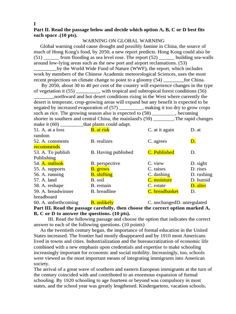 Part II - Reading | PDF