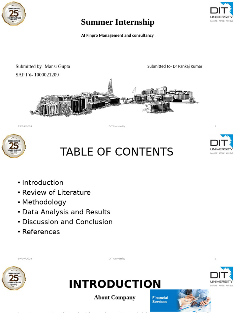 Summer Internship | PDF