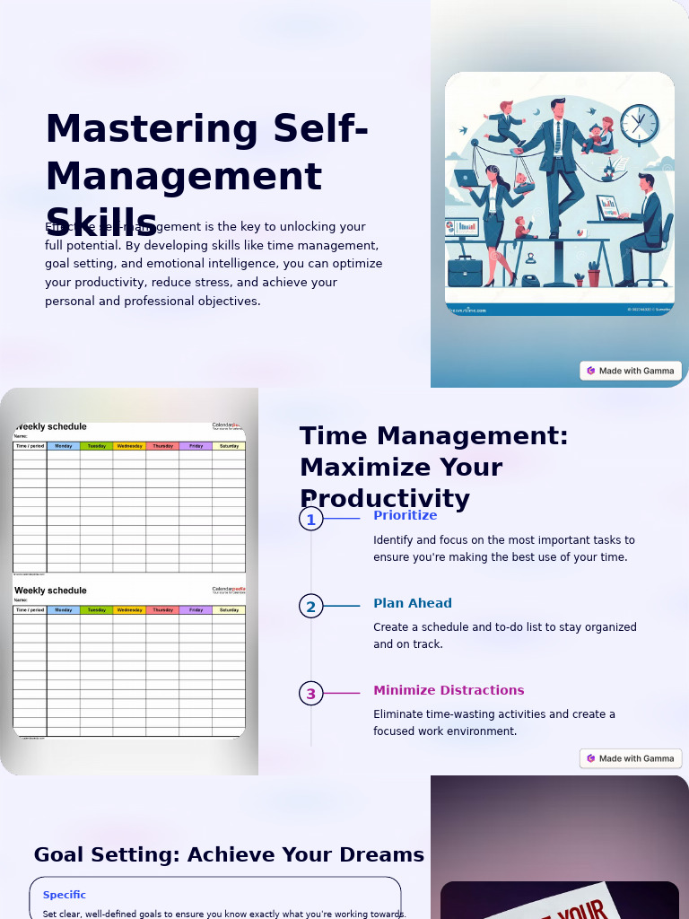 Mastering Self Management Skills | PDF