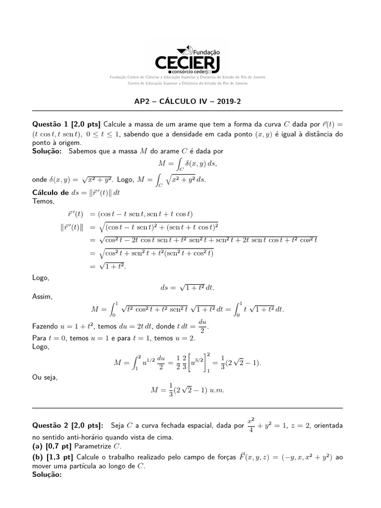 AP2 - CIV - 2019.2 (Gabarito) | PDF | Teaching Methods & Materials