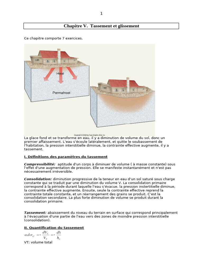 Chapitre V Tassement Et Glissement - Doc KDG | PDF