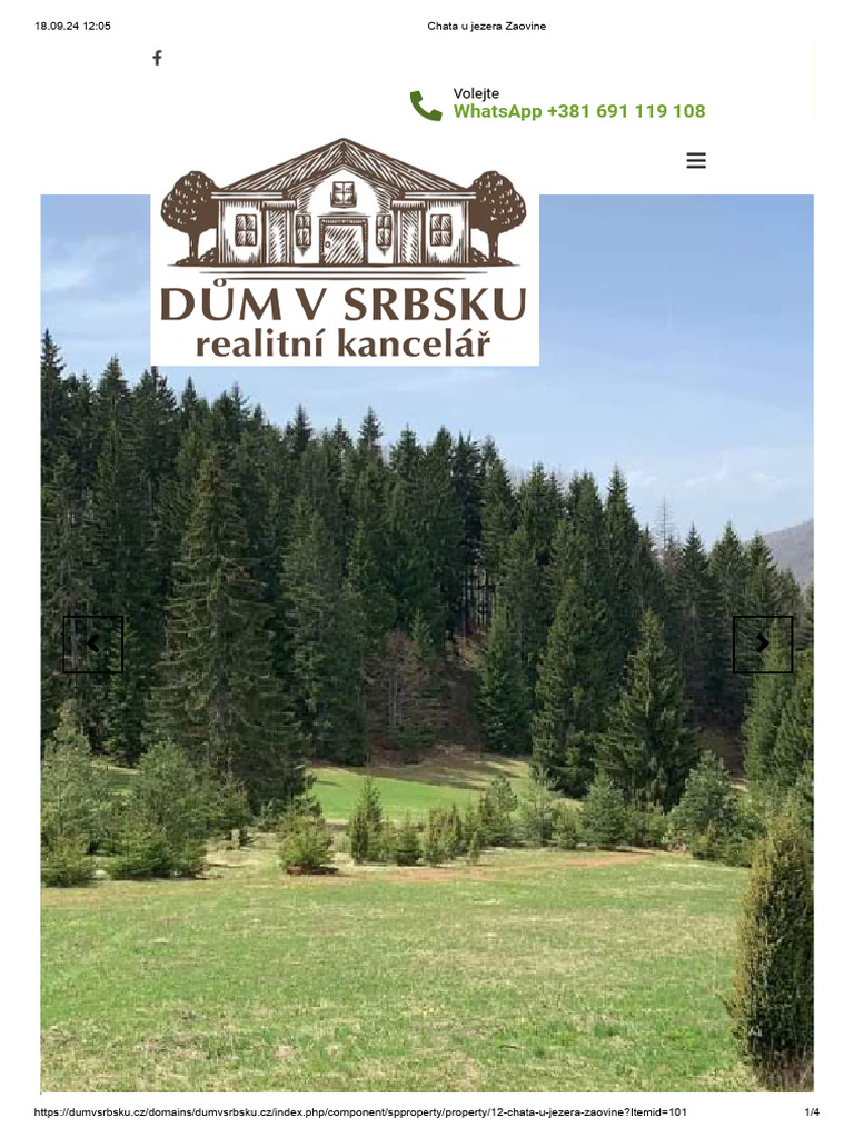 Chata u jezera Zaovine | PDF