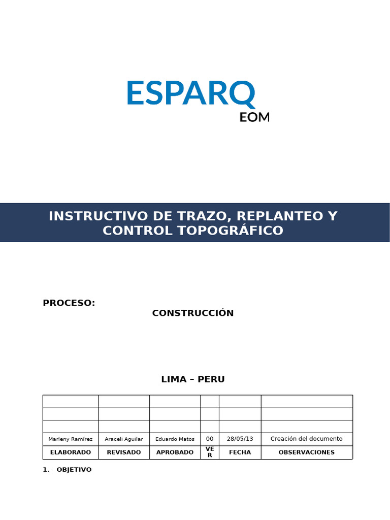 CON 003-To-I01 Trazo y Replanteo | PDF