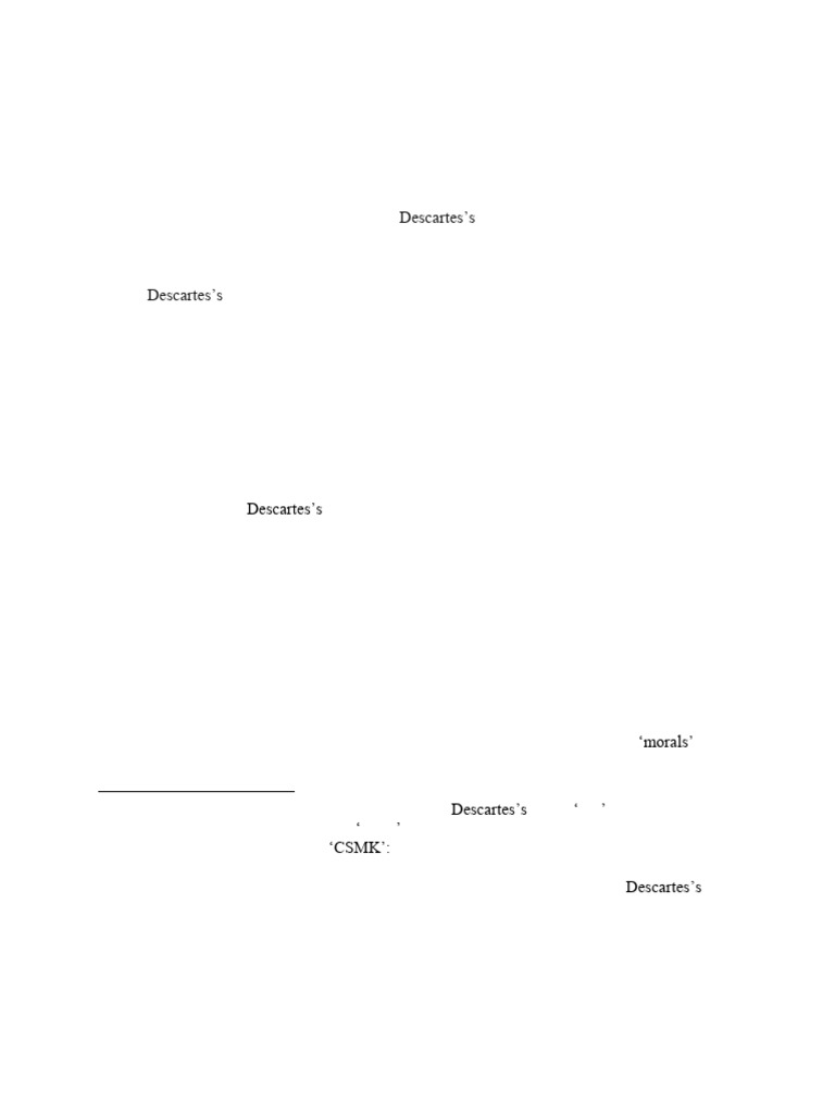 Generosity, The Cogito, and The Fourth Meditation | PDF