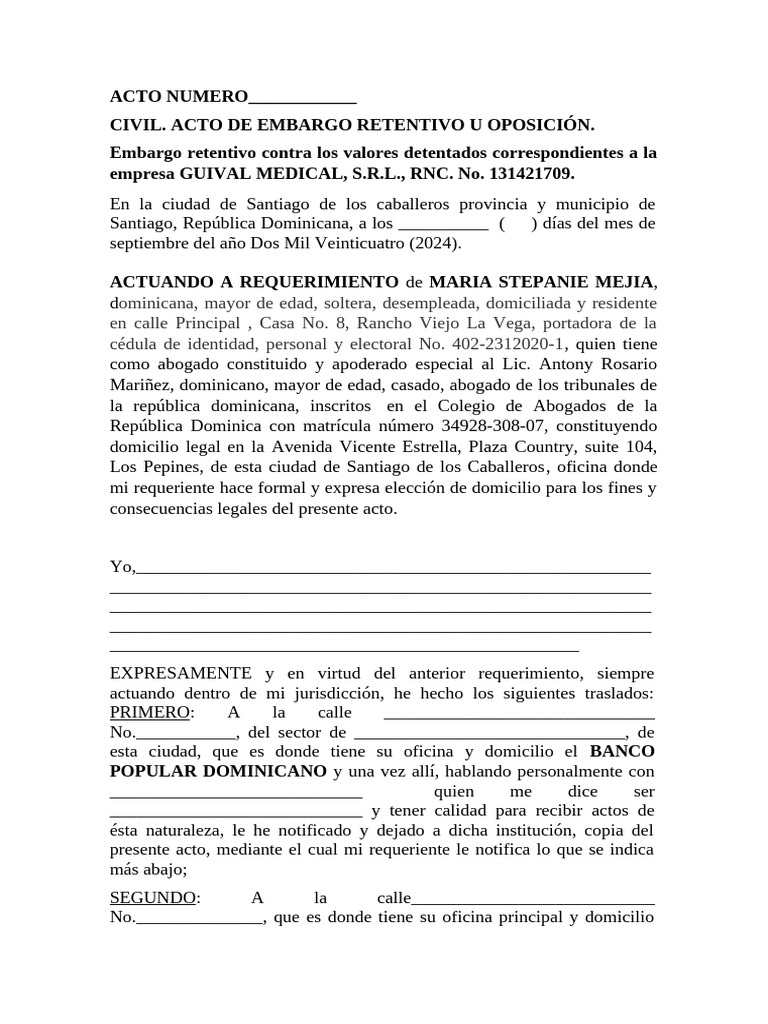 Embargo Guival Medical | PDF