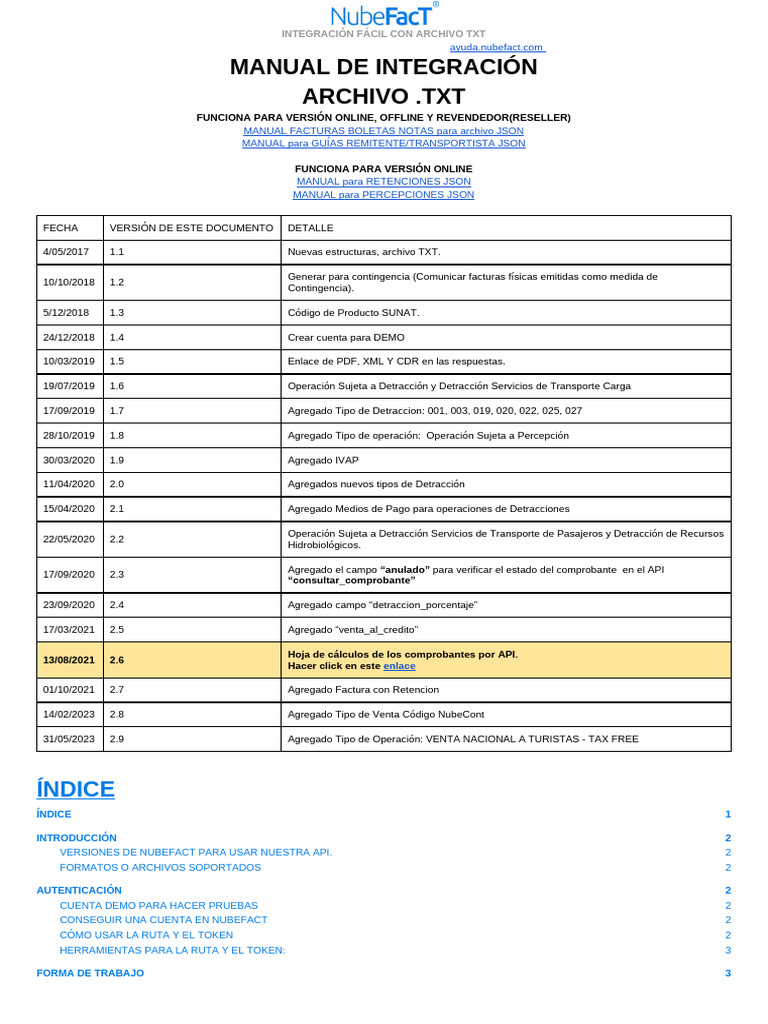 Nubefact Doc Api TXT V1 | PDF | Archivo de computadora | Código QR