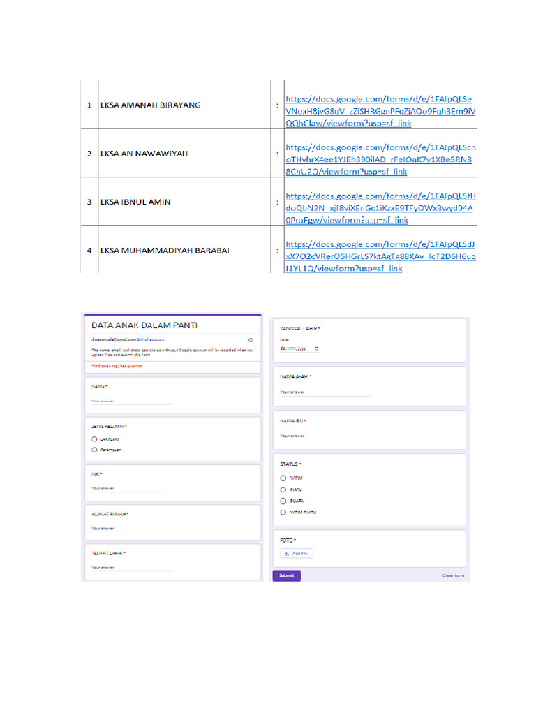 Tutorial Pengisian Form | PDF