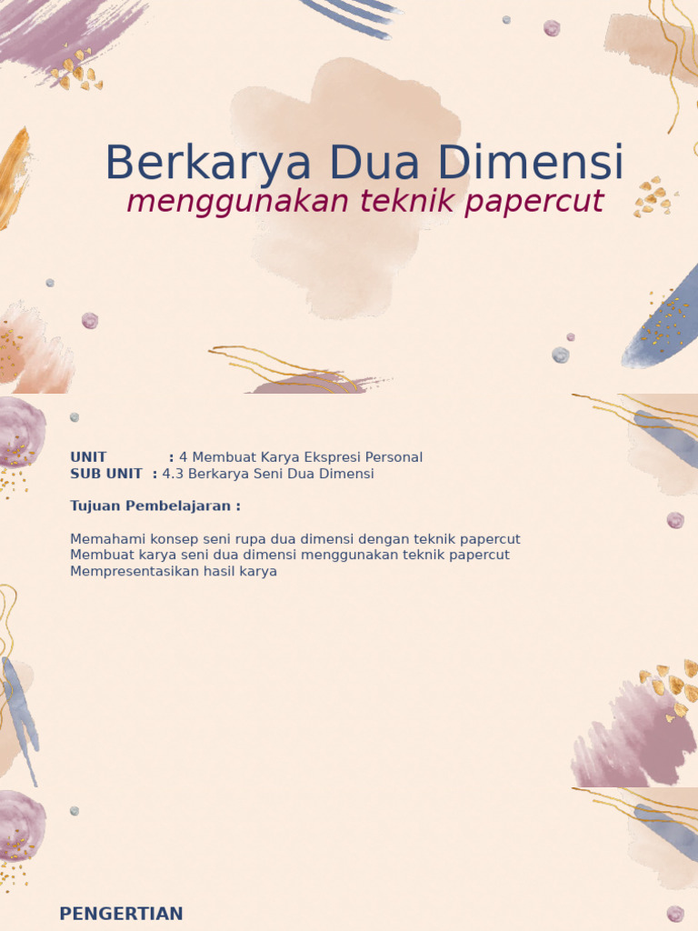 Berkarya Dua Dimensi Teknik Papercut | PDF