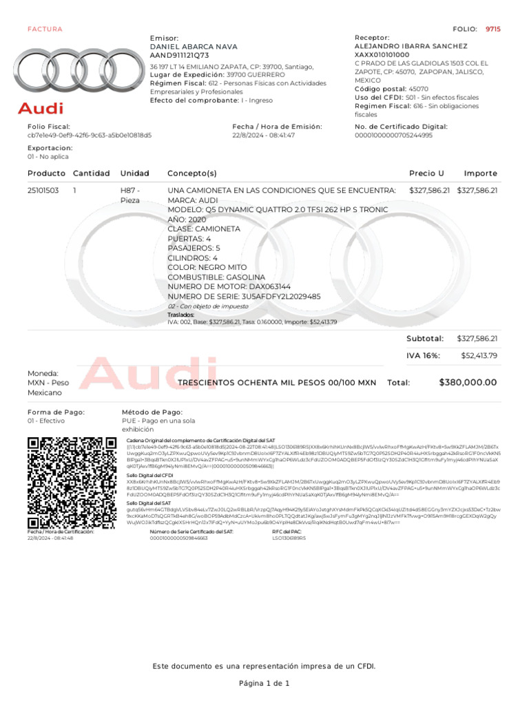 Refactura Audi | PDF