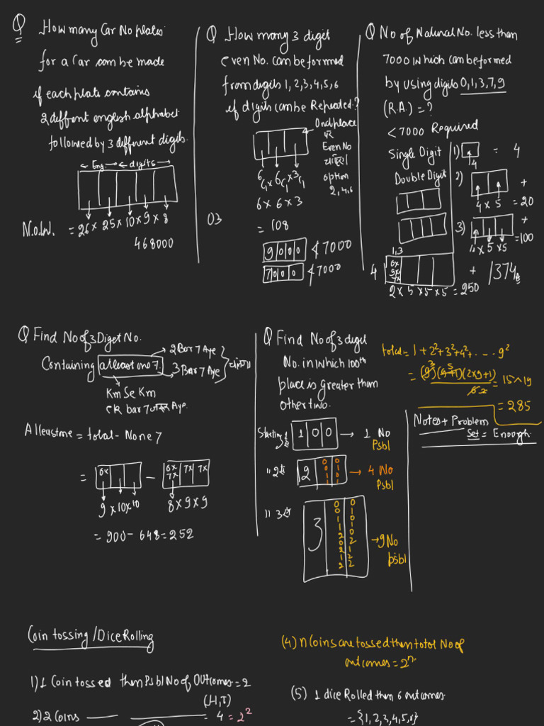 Permutation and Combination - L-02 (Class Notes) | PDF