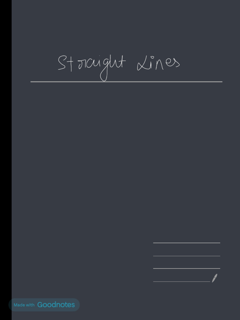Straight Lines | PDF