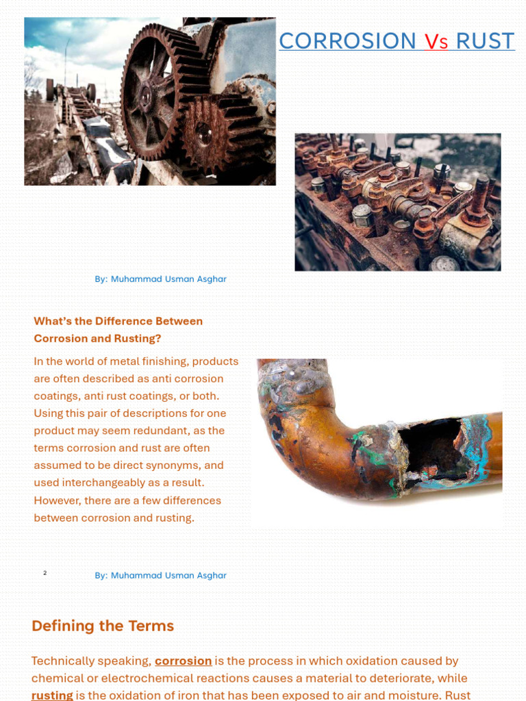 Corrosion Vs Rust | PDF