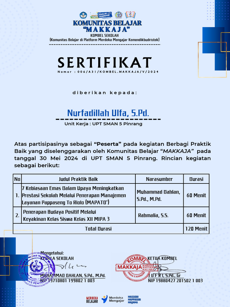 Nurfadillah Ulfa, S.PD | PDF