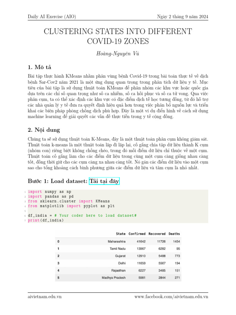 Daily AI Exercise - Kmeans - KNN | PDF | Data Analysis | Statistical Data Types