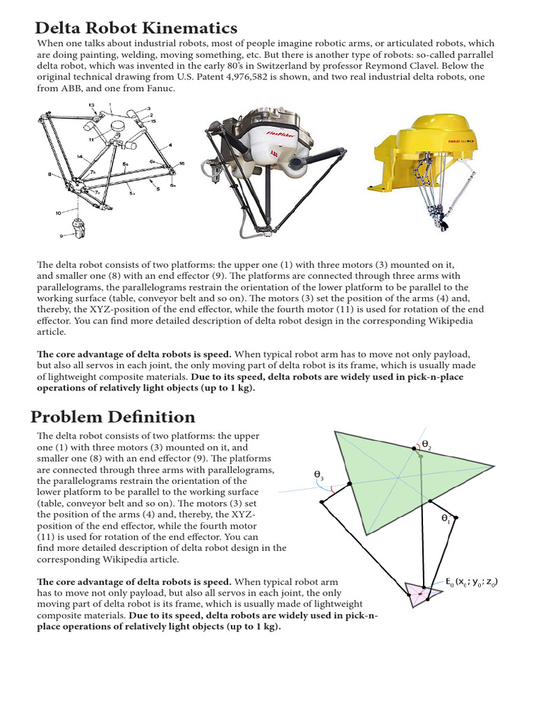 Delta Robot Kinematics - Trossen Robotics | PDF Delta Robot Kinematics - Trossen Robotics | PDF