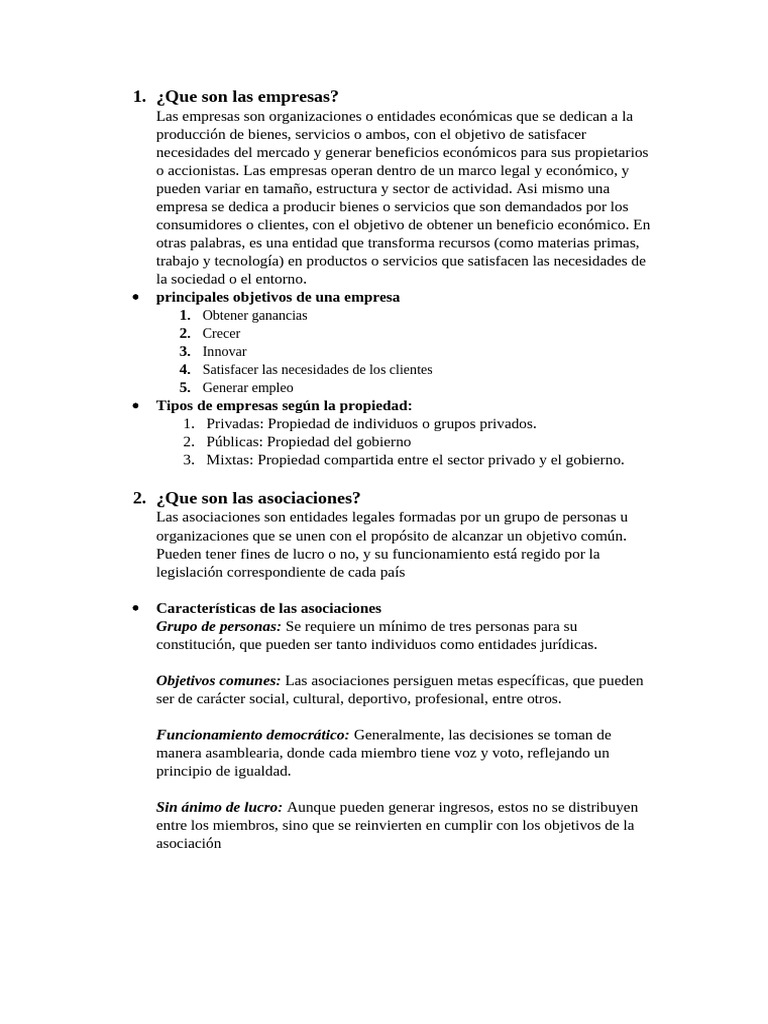 Que Son Las Empresas | PDF