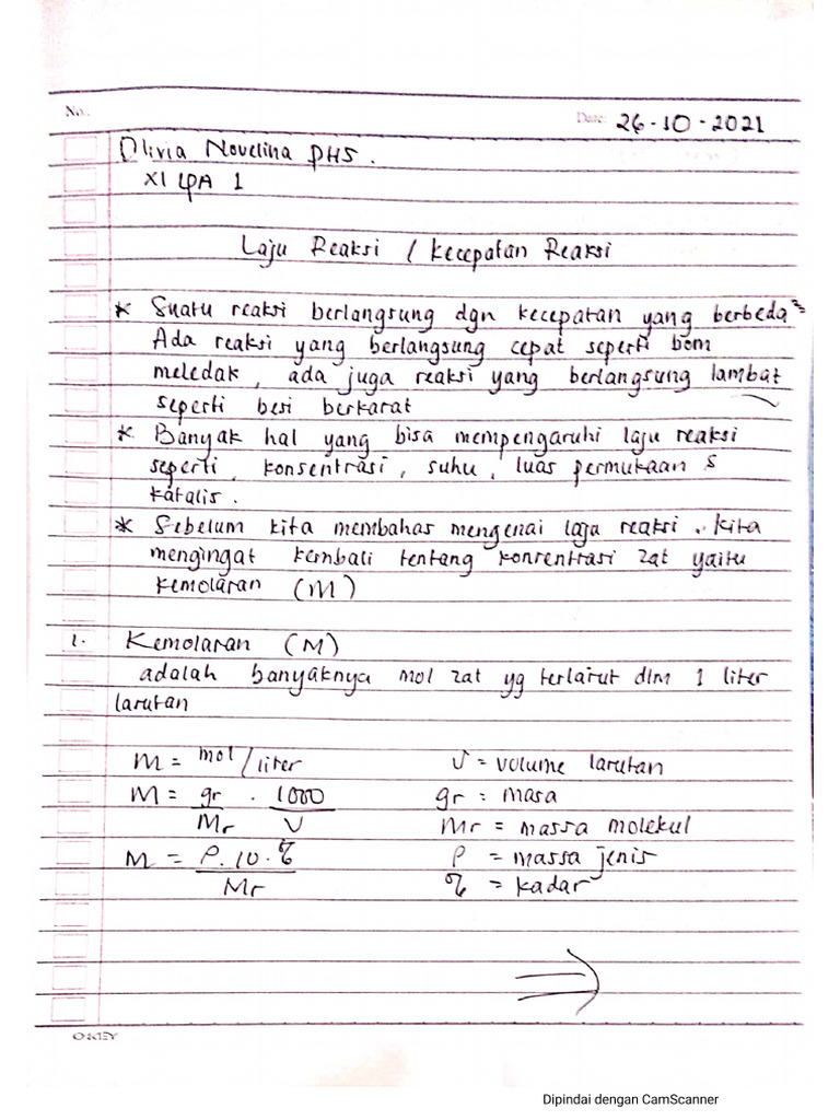Olivia Novelina PHS - KIMIA XI IPA 1 | PDF