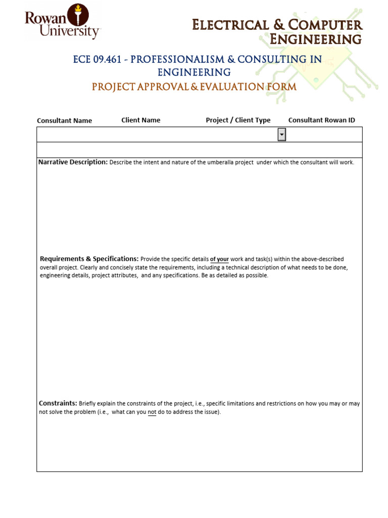 2024 - Clinic Consultant Project Approval and Evaluation Form | PDF