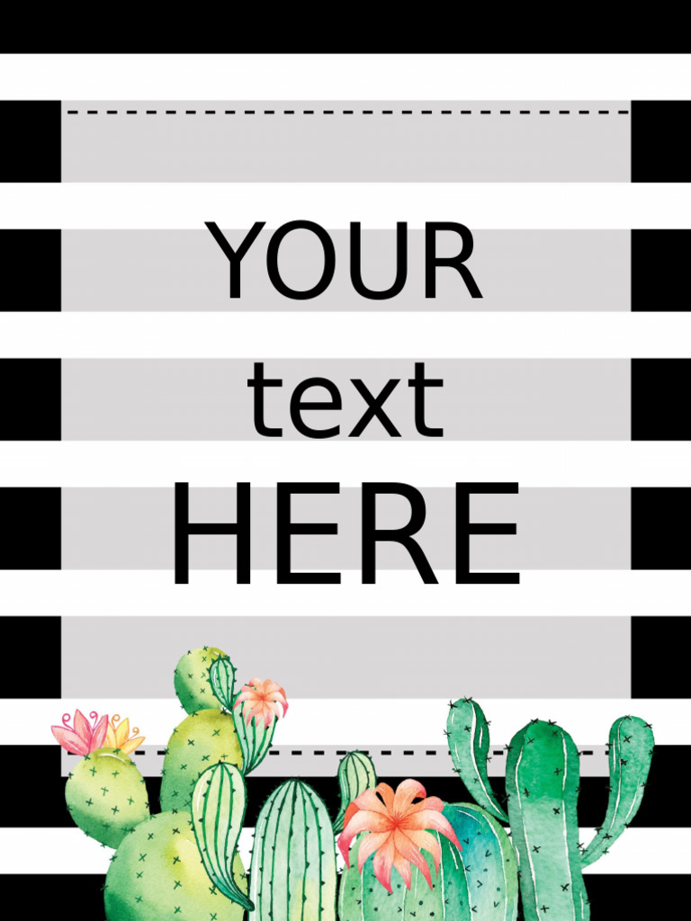Cactus Posters EDITABLE by Cherry Workshop | PDF