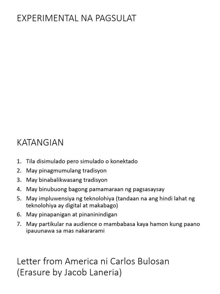 Experimental Writing | PDF