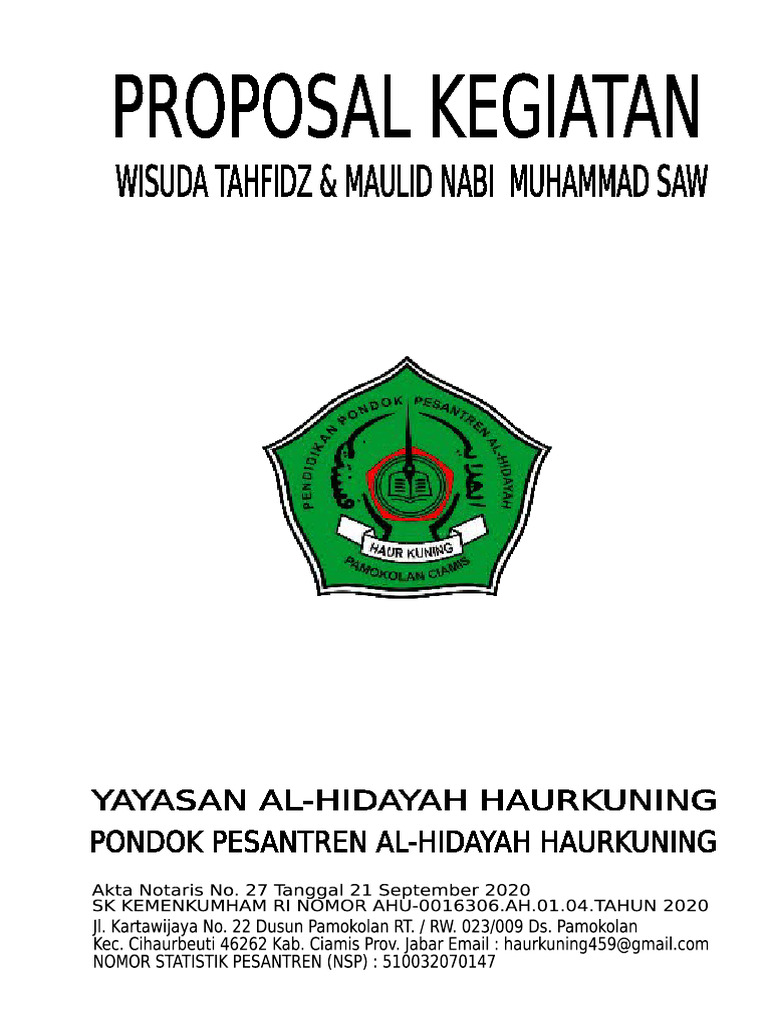 Proposal Muludan Al Hidayah | PDF