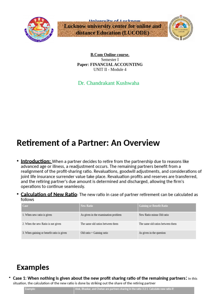 Module 5 Retirement and Death of Partner Landscape (2) Completed | PDF