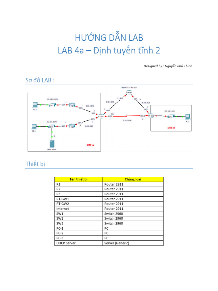 Lab 4a Static Route 2 | PDF