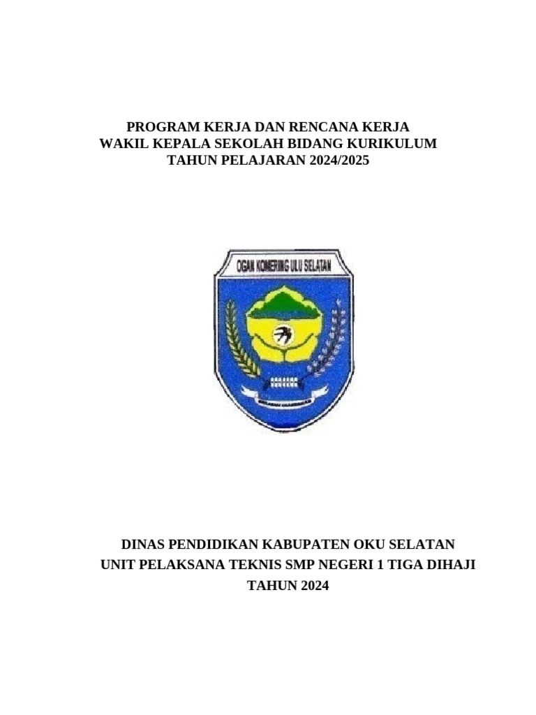 Proker Wakasek Kurikulum TP 24-25 | PDF