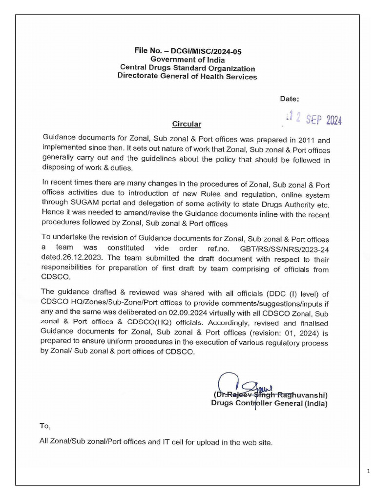 CDSCO Guidance Document | PDF CDSCO Guidance Document | PDF