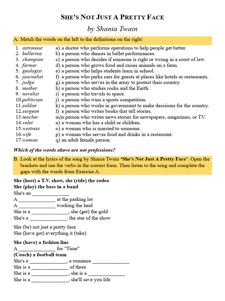 She Is Not Just A Pretty Face - Song | PDF