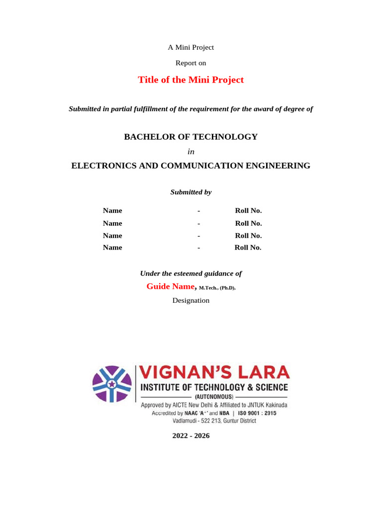 Mini Project (Rough Doc) - 1 | PDF | Vocational Education | Art