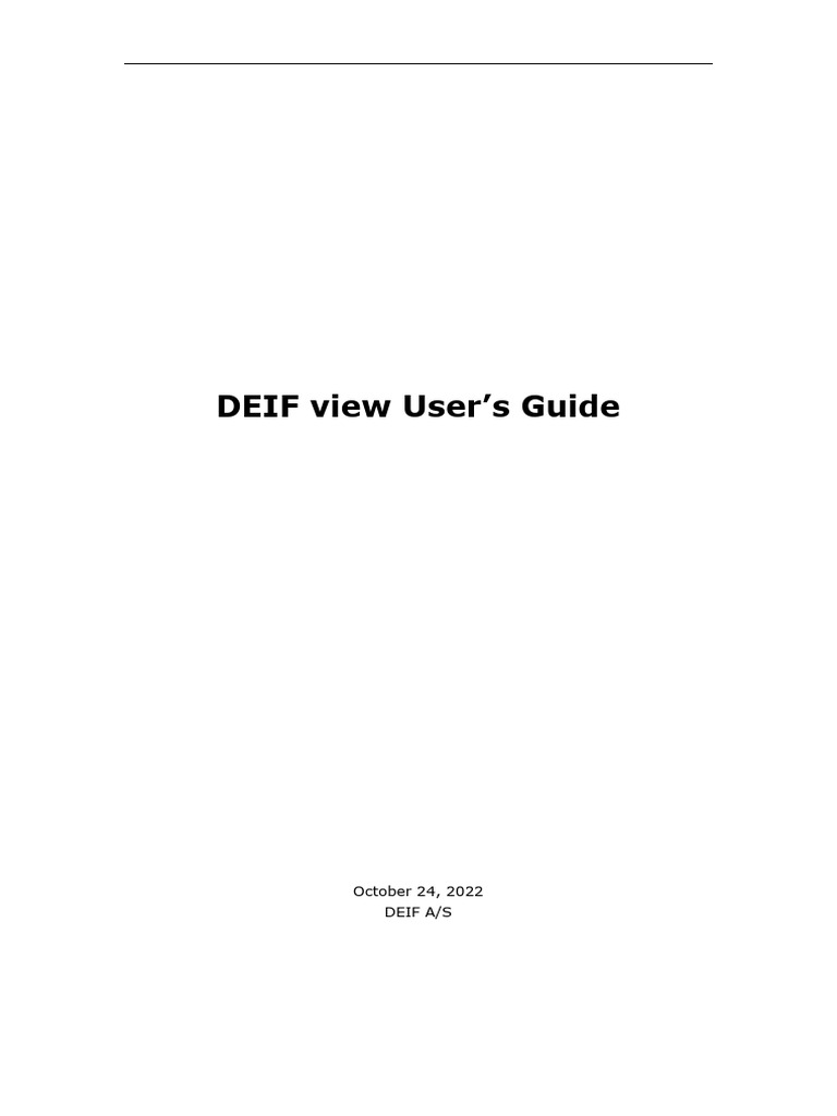 DEIF View | PDF