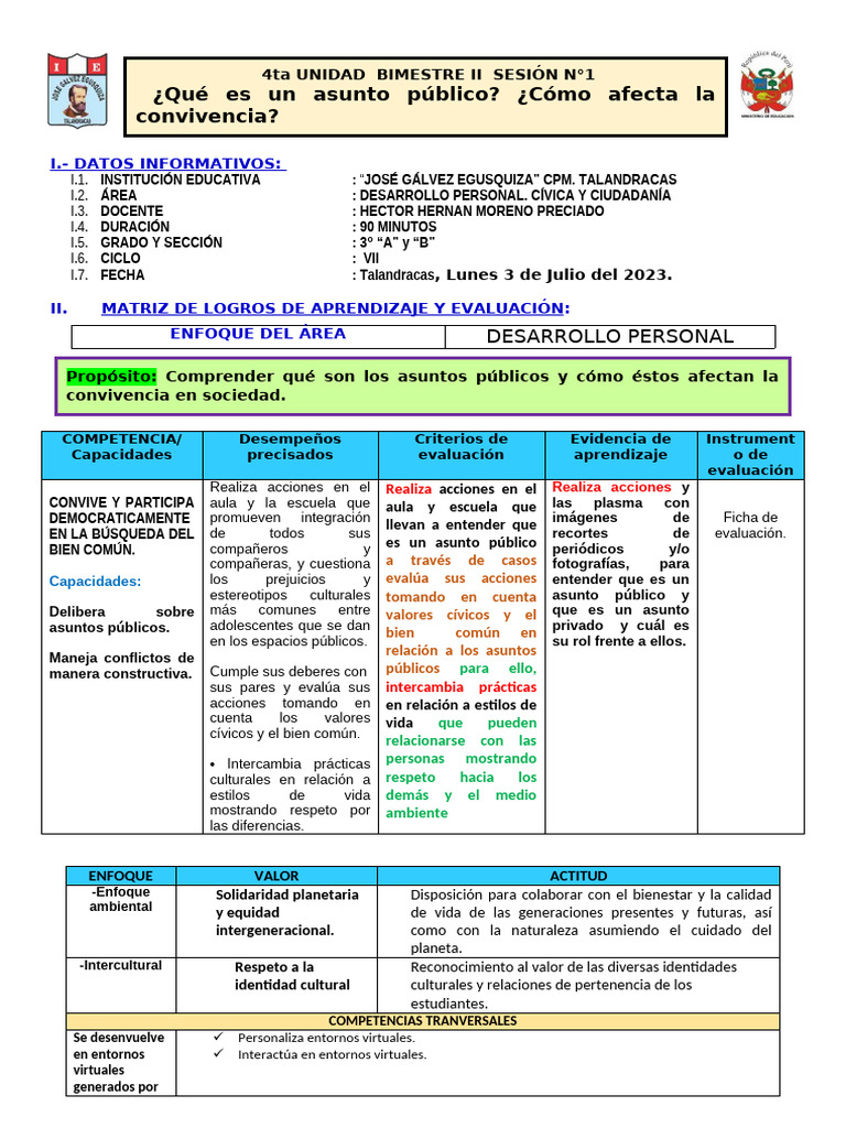 3° Sesion N°1 Que Es Un Asunto Publico | PDF