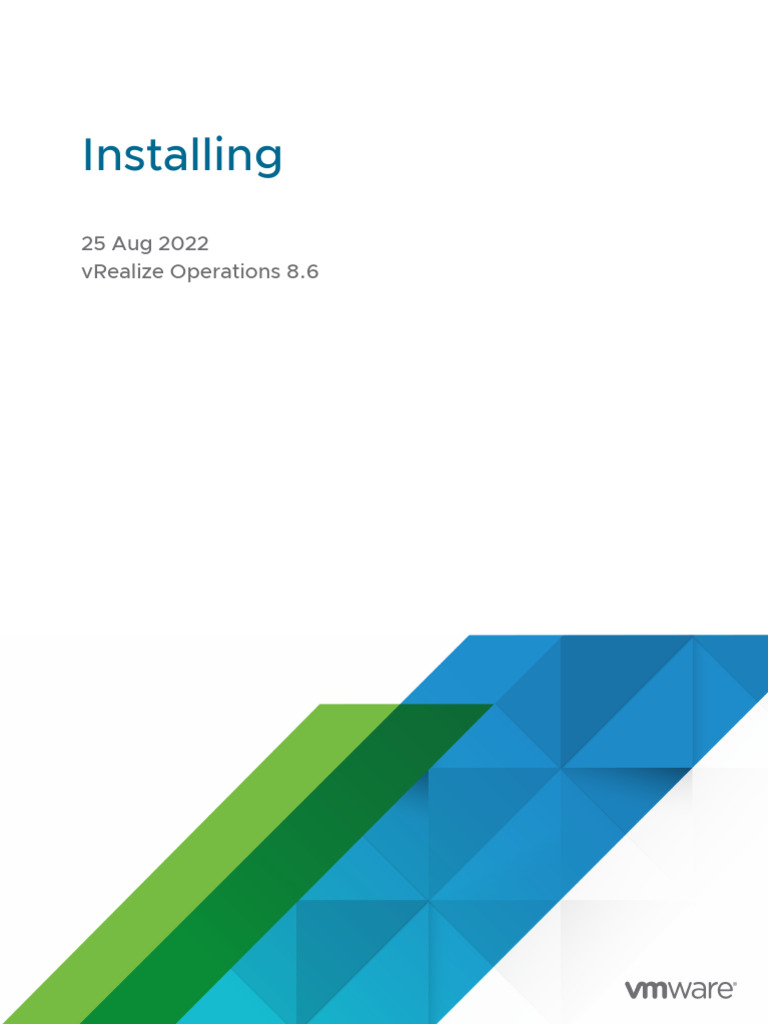 Vrealize Operations 86 Vapp Deploy Guide | PDF