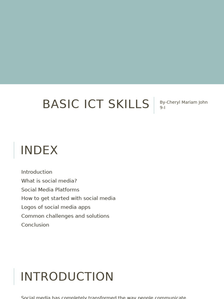 Basic ICT Skills | PDF