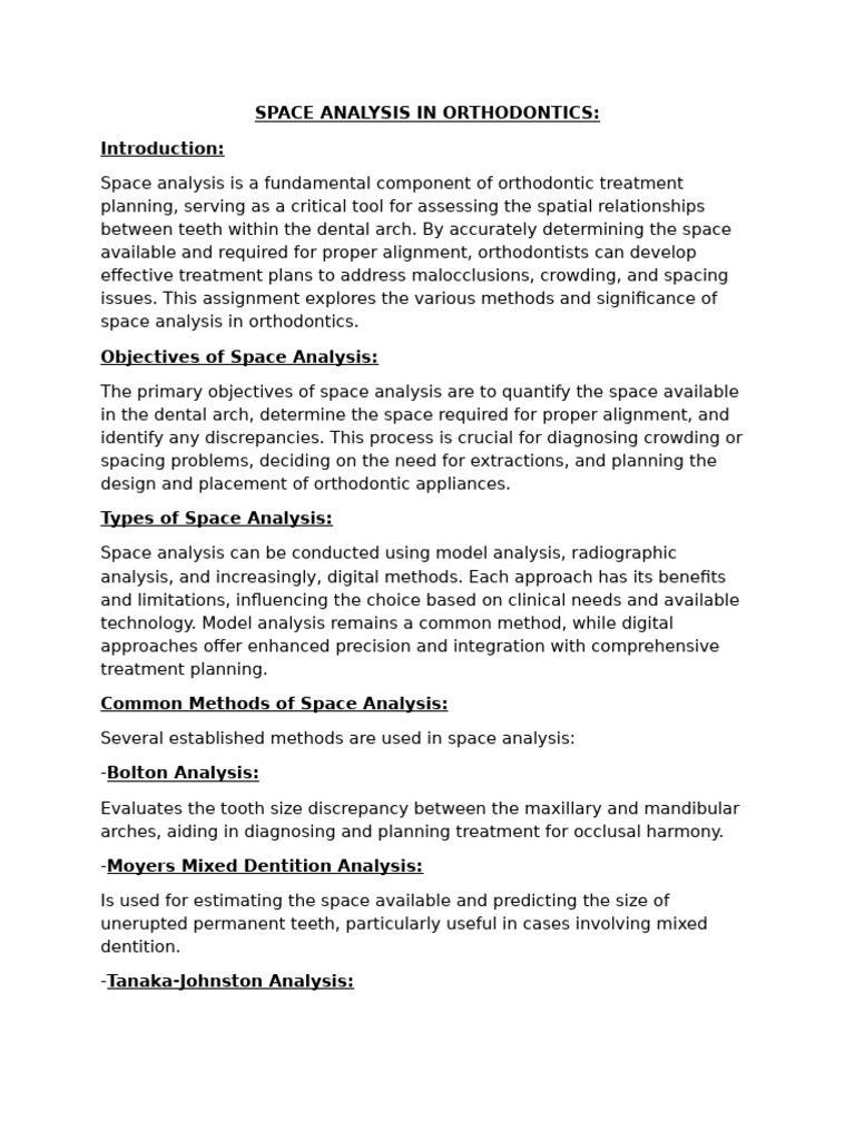 Space Analysis Assignment | PDF