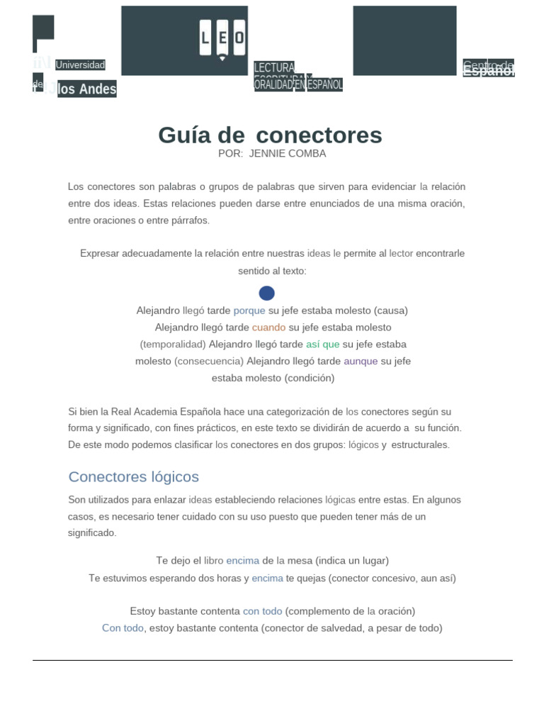 Guía de Conectores Lógicos | PDF
