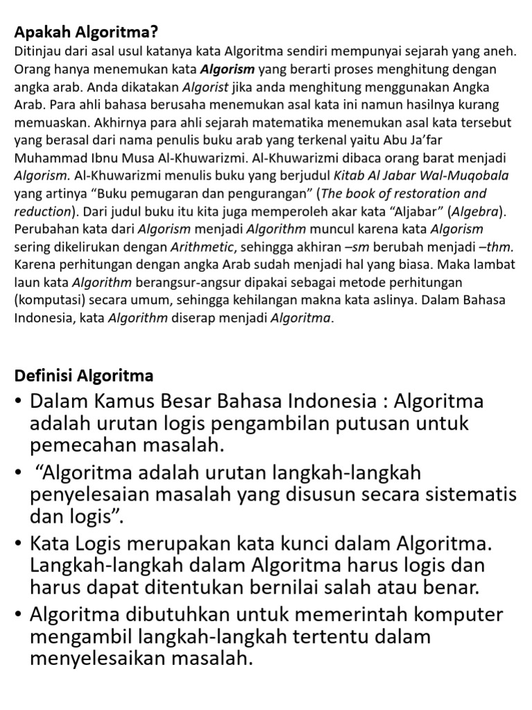 Algoritma 01 - Konsep Algoritma | PDF Algoritma 01 - Konsep Algoritma | PDF