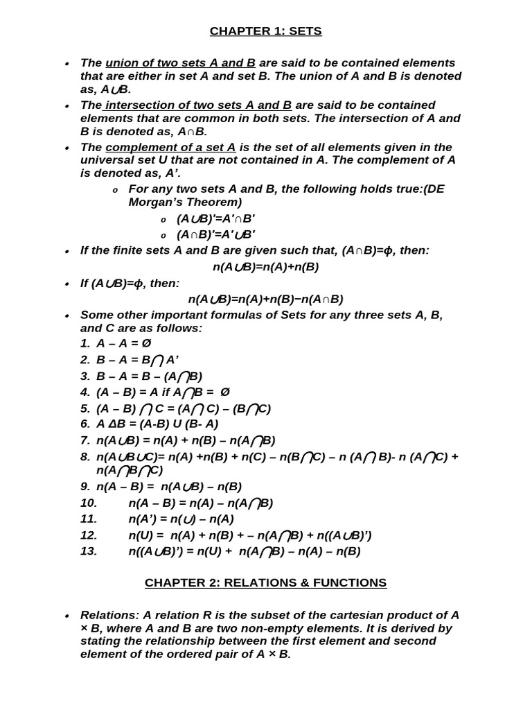 MATHS CHEAT SHEET | PDF