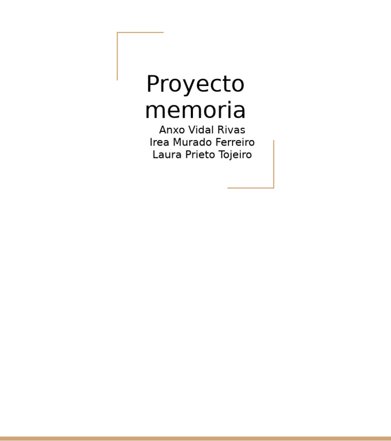 Proyecto Memoria Tecno | PDF