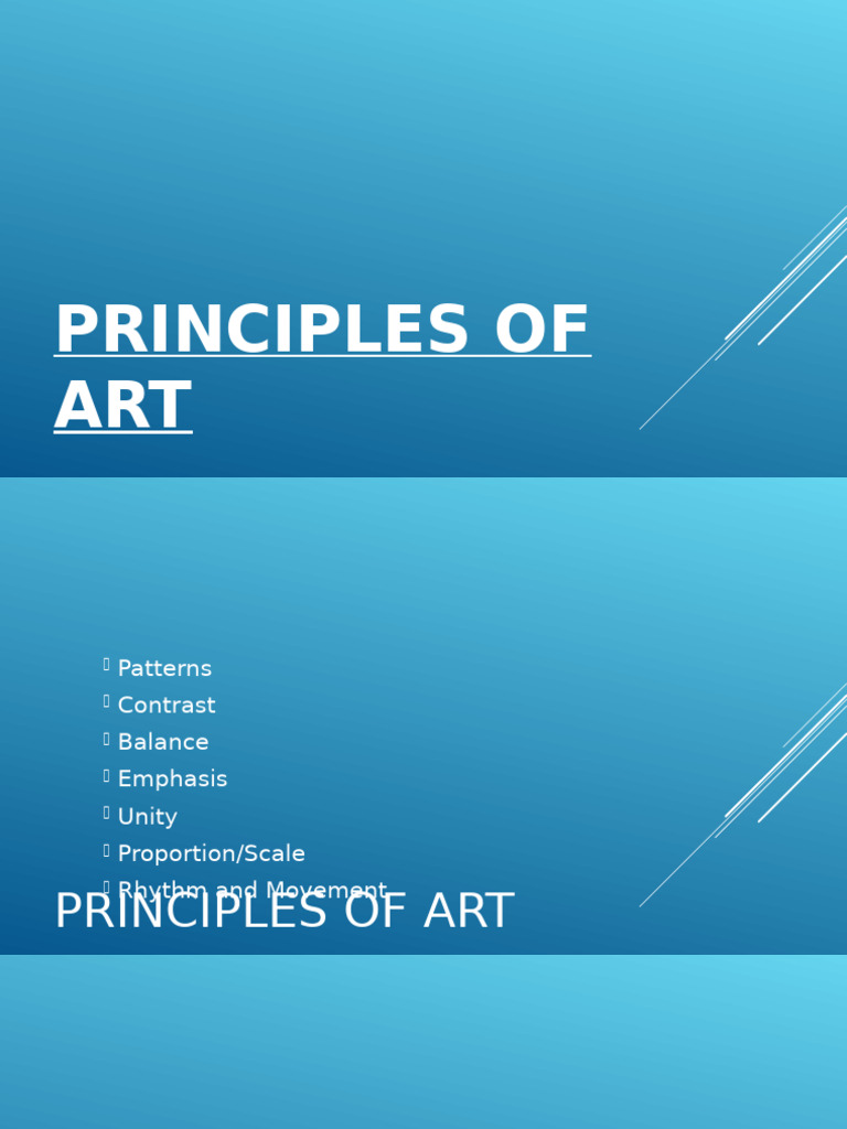 Lesson 4b Principles of Art | PDF
