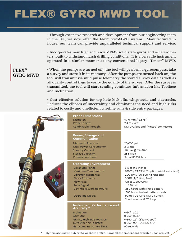 FlexR GyroMWD Brochure & Specs | PDF | Electrical Engineering | Information And Communications ...