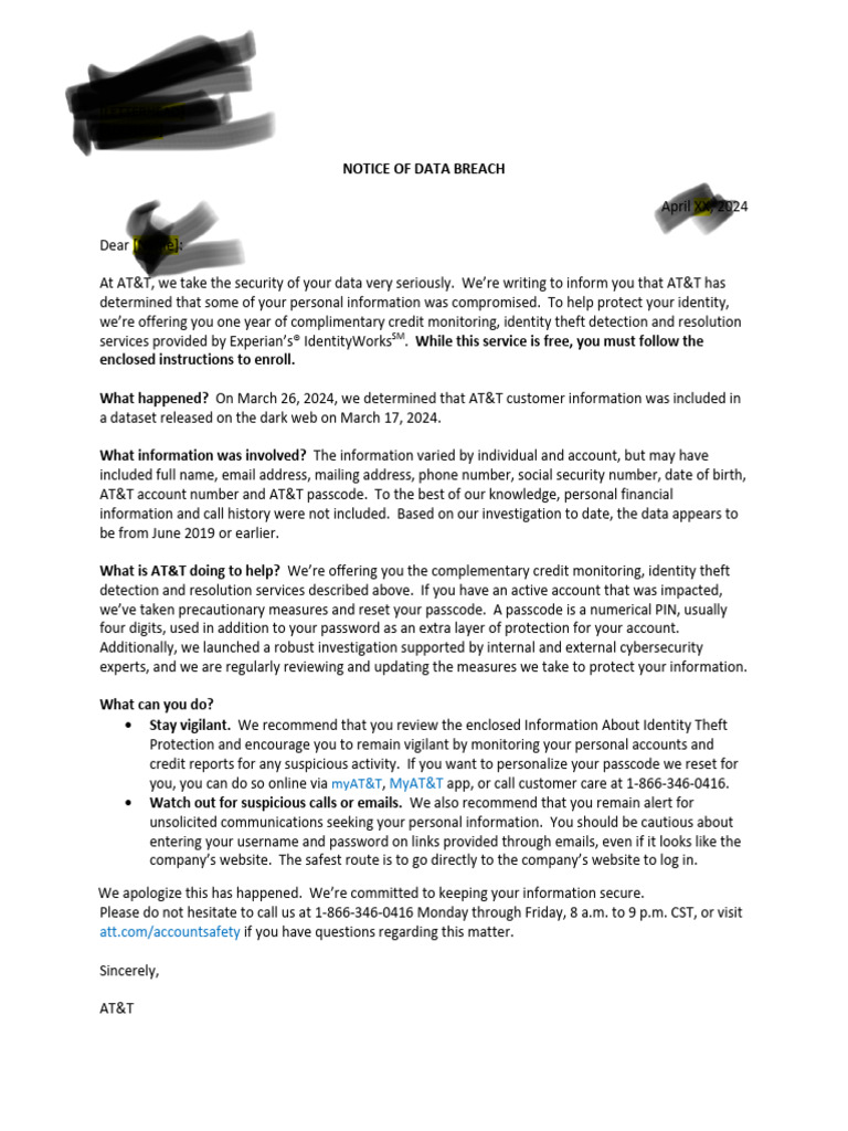 Customer Notification Letter Template | PDF | Credit History | Business