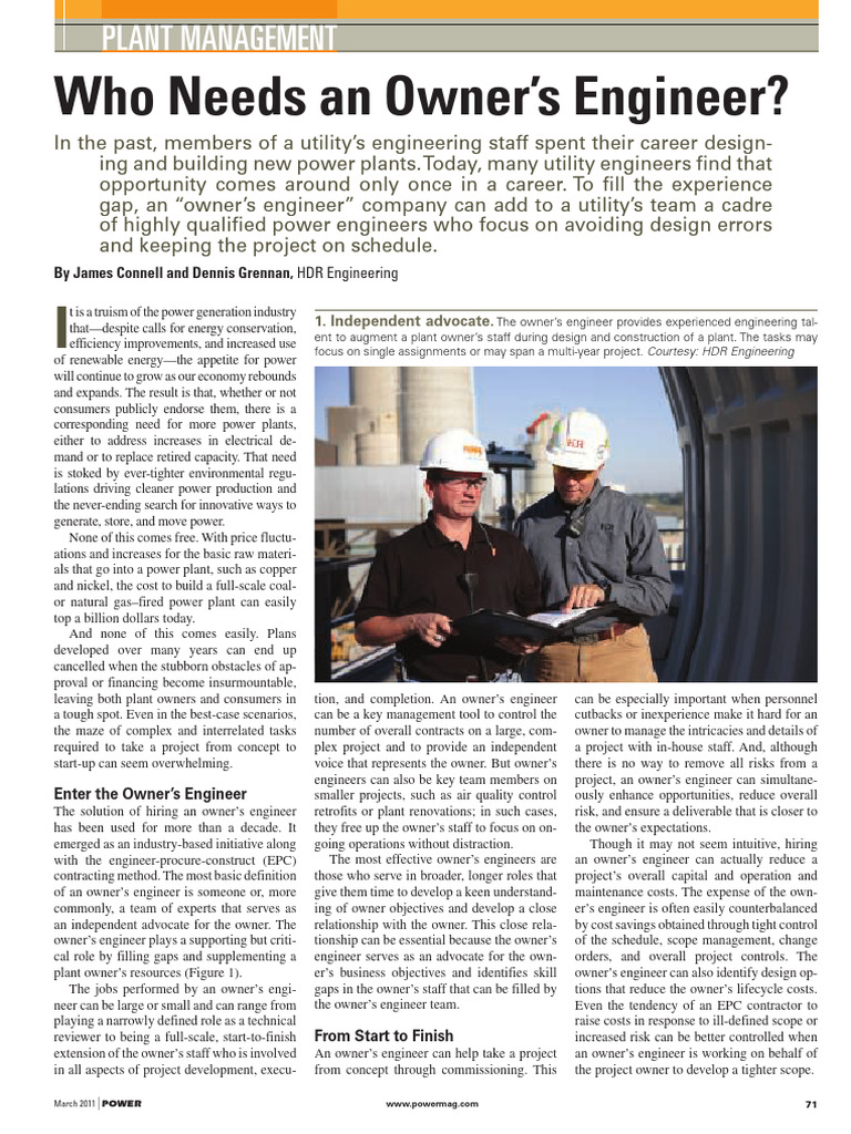 Owner's Engineer: Power Plant Ally | PDF | Power Station | Request For ...