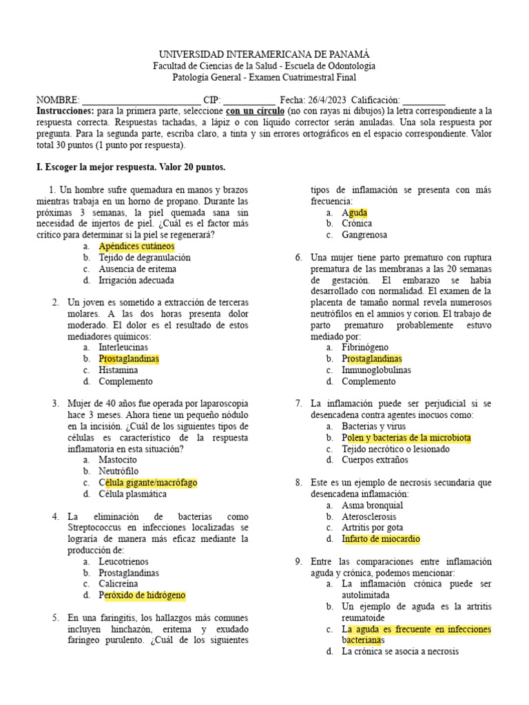 Patología Examen Final | PDF