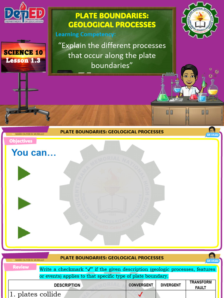Lesson 1.3 Plate Boundaries Geological Processes | PDF | Plate ...