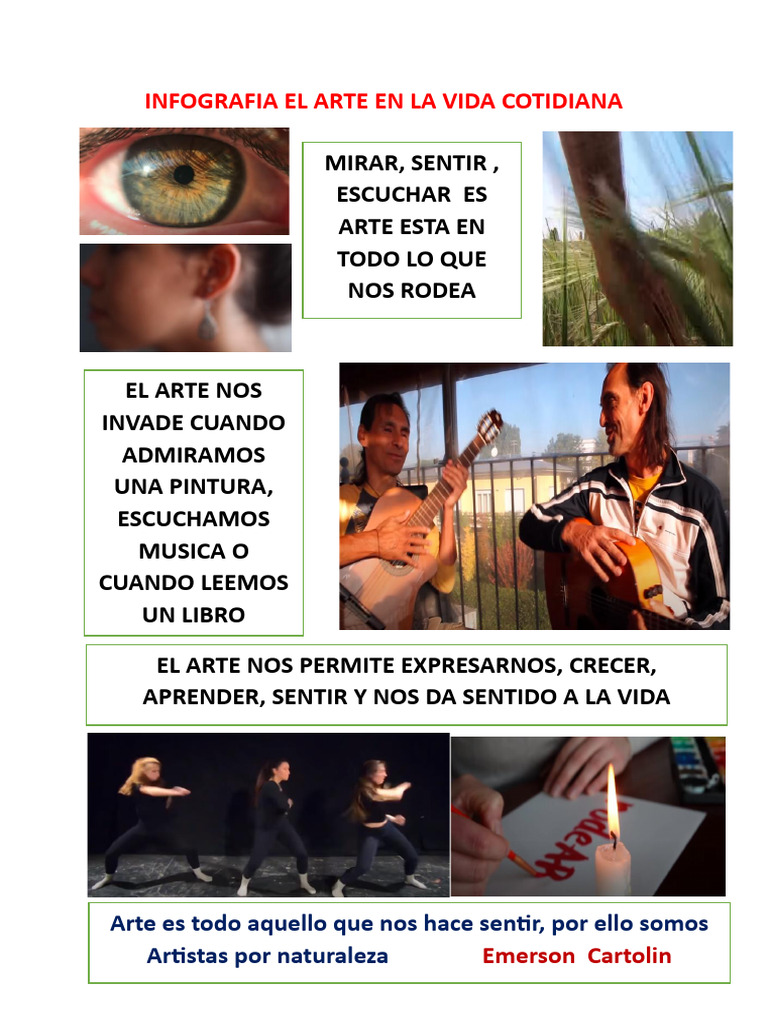 Infografia El Arte en La Vida Cotidiana | PDF